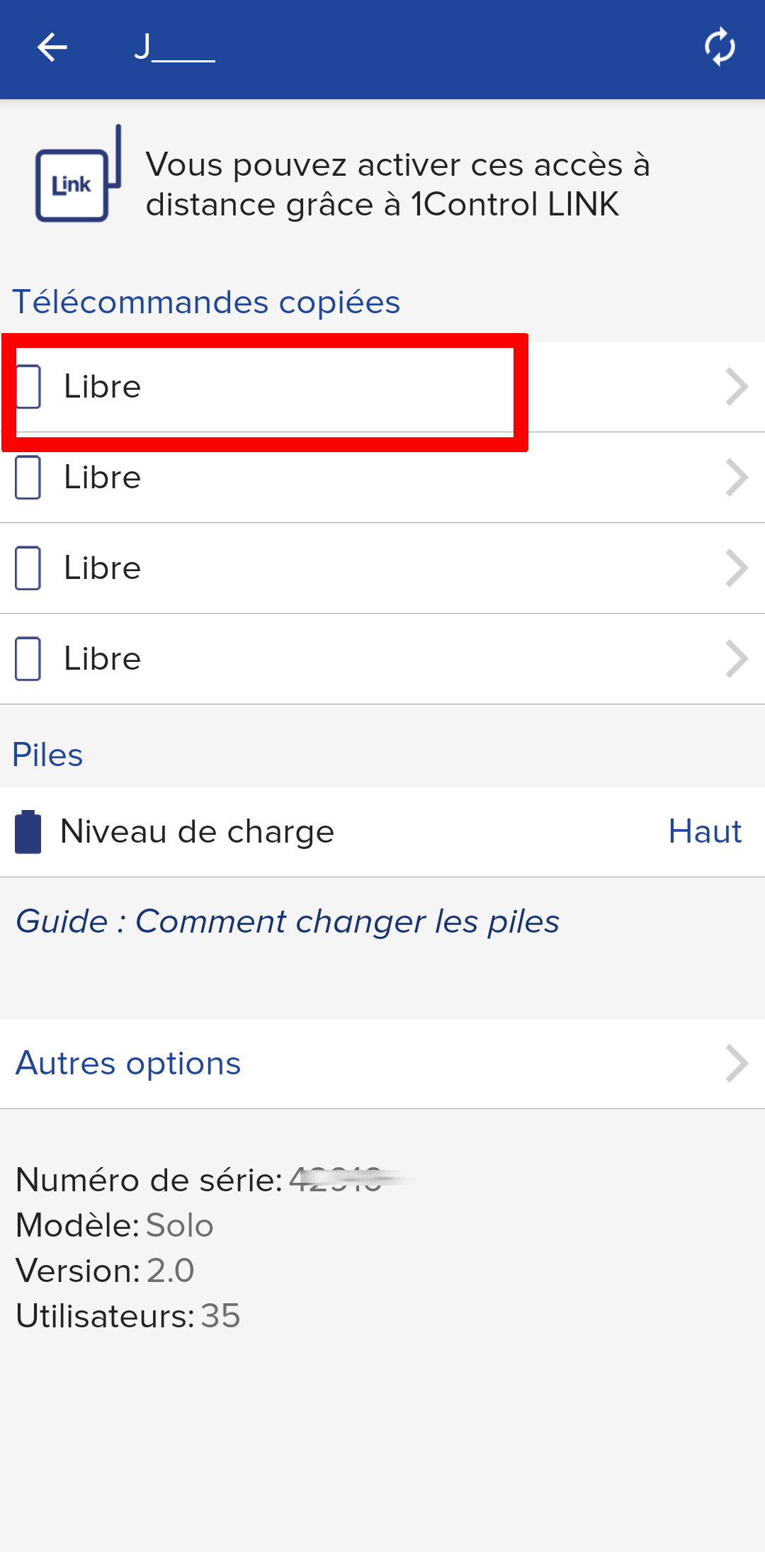 Copier Une Nouvelle Télécommande à Code Fixe Sur Solo 1control